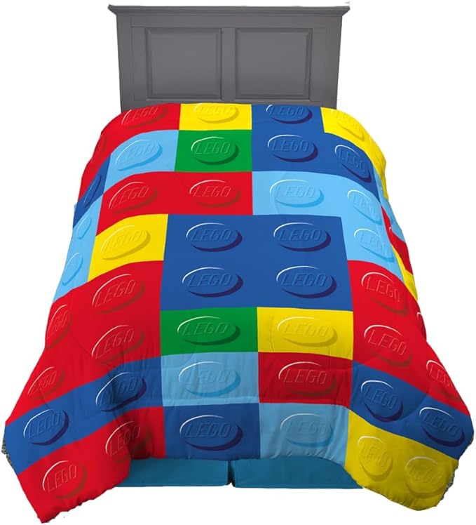 Amazon.com: Franco Lego Bricks Kids Bedding Soft Microfiber Comforter ...