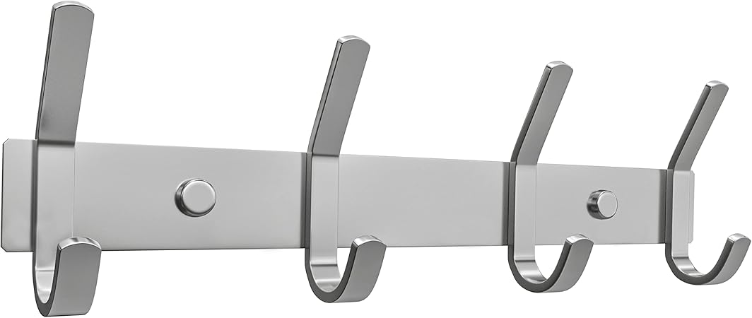 Sayoneyes Coat Rack Wall Mounted with 4 Coat Hooks for Hanging – 12 ...