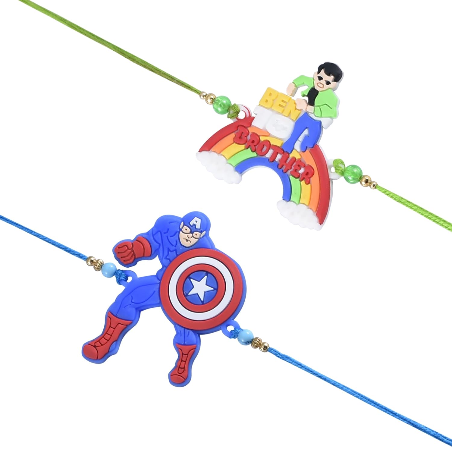 LITTLOO Rainbow and (Multicolor) Figurine Rakhi For Kids | Combo For ...