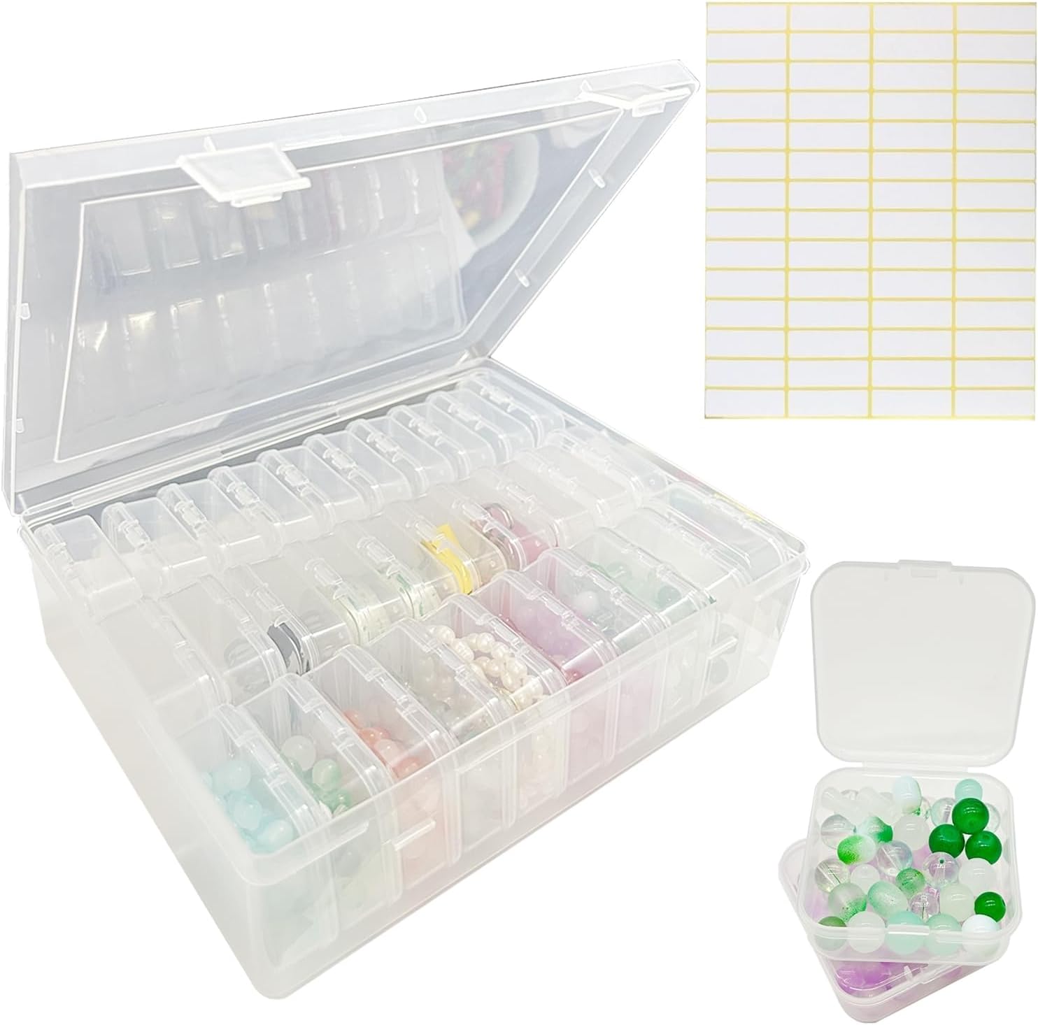 Amazon.com: Bead Organizer Box,30Pcs Small Bead Organizers Storage ...
