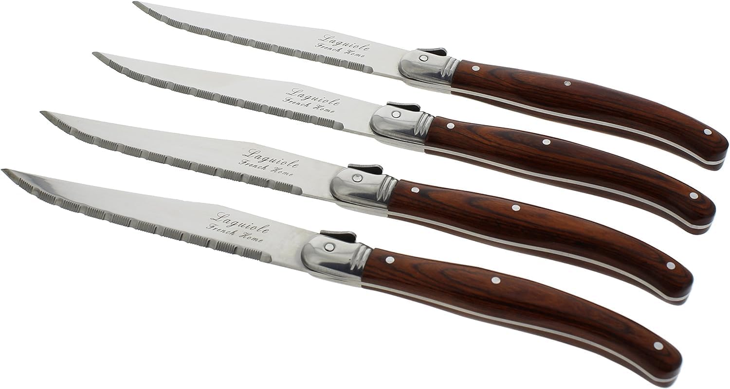 Amazon.com: Elemake Steak Knife Set - Steak Knife with Wooden Handle ...