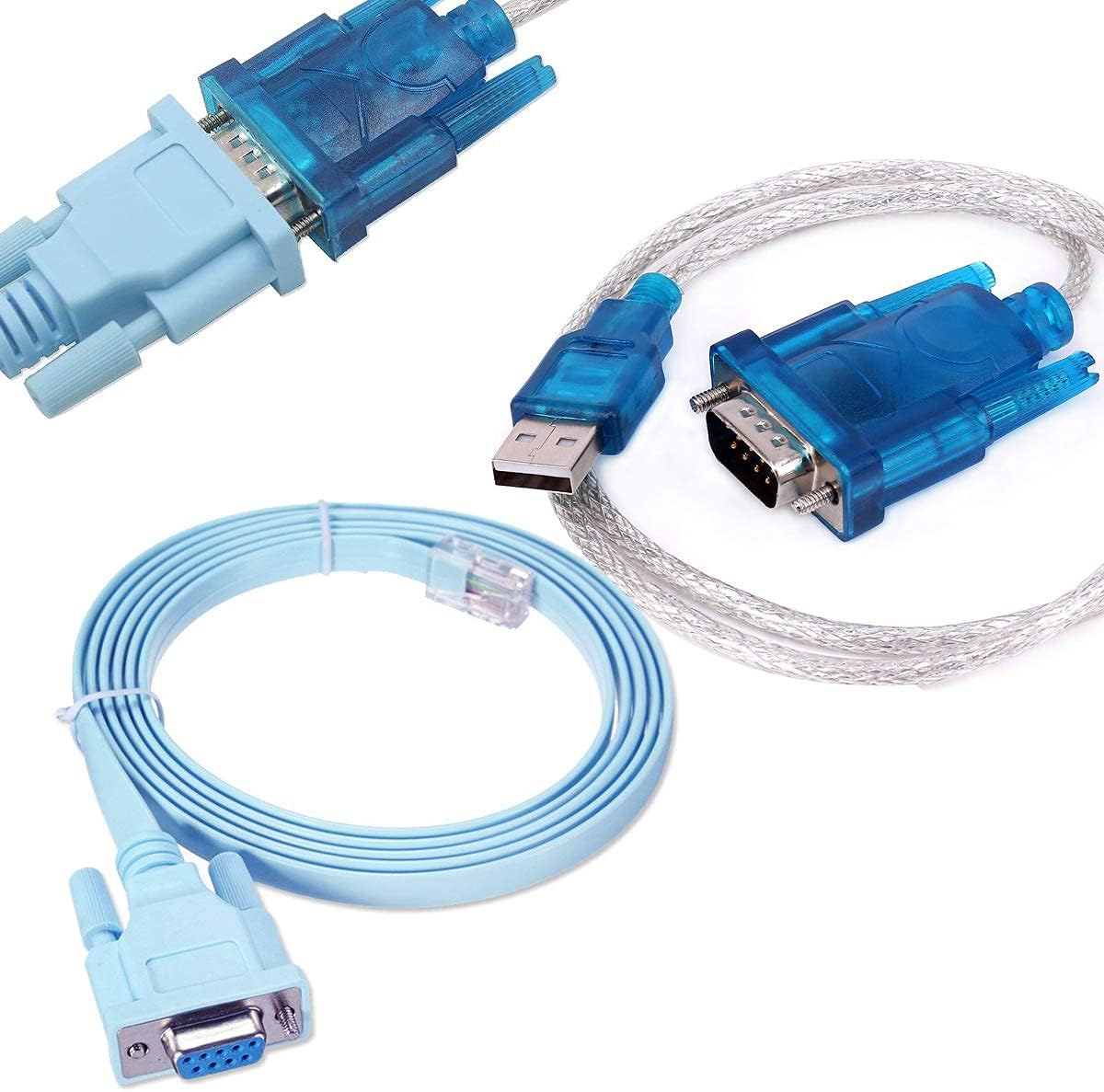 Amazon | JOMTTW コンソールケーブル RJ-45 DB-9 シリアルケーブル Cisco 互換ケーブル (RJ45-DB9 ...