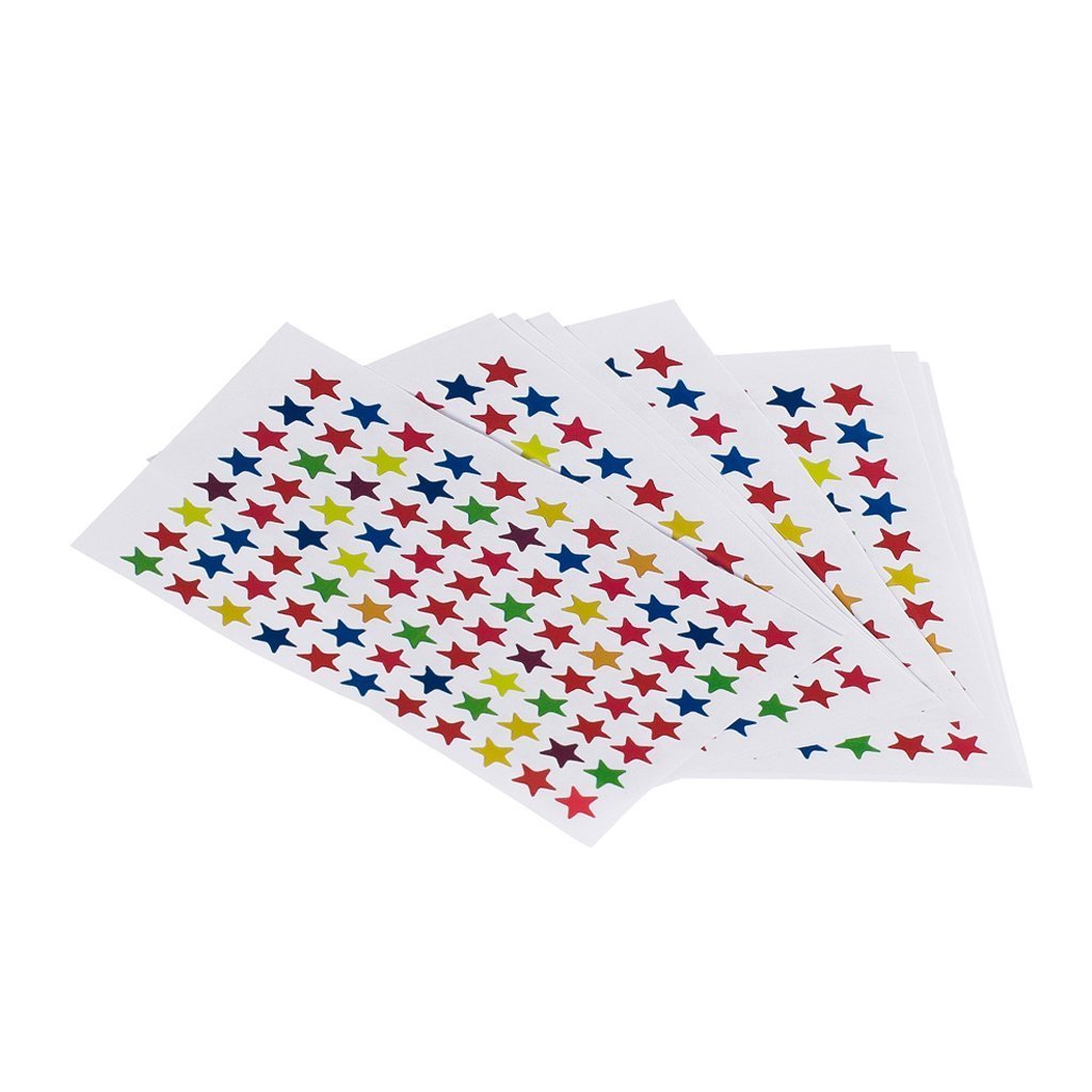 E Shopping Paper Star Shaped Self-Adhesive Sticker Labels 900 Pieces ...
