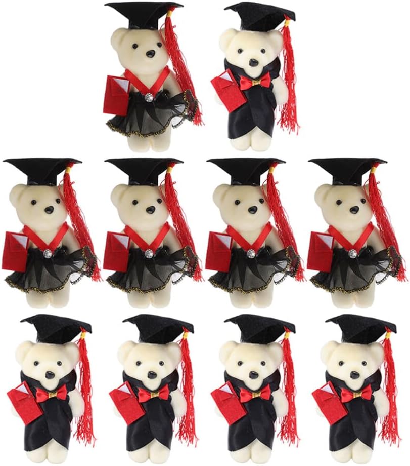 Amazon.com: Gadpiparty 10pcs Mini Graduation Bears Plush Stuffed Animal ...