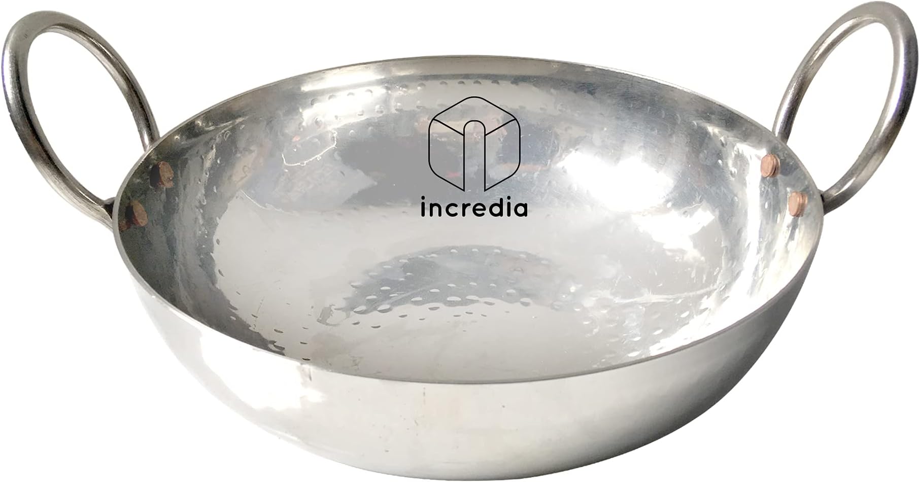 Buy Incredia Stainless Steel Kadai with Handle 2000 Ml, Silver- Heavy ...