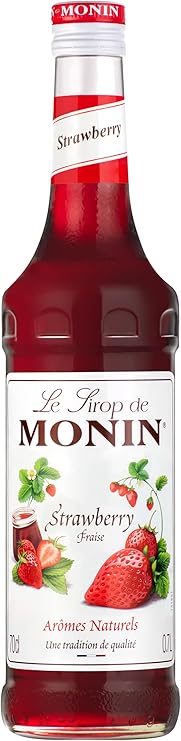 MONIN Strawberry Syrup, Mild and Sweet, Great for Cocktails and Teas ...