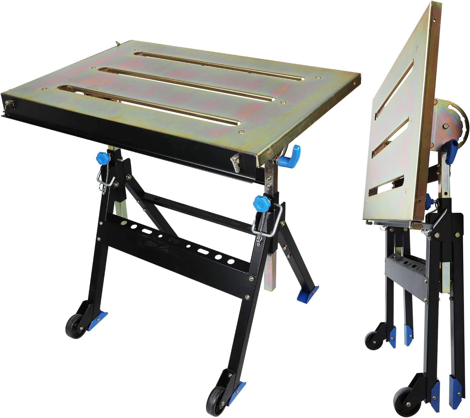 ERGOMASTER Rolling Welding Table, 36'' x 18'' Welding Table Top ...
