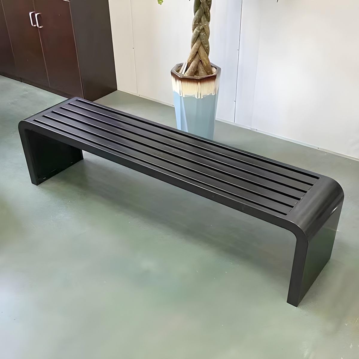 Amazon.com : LAKIQ Indoor Outdoor Backless Bench Stainless Steel Garden ...