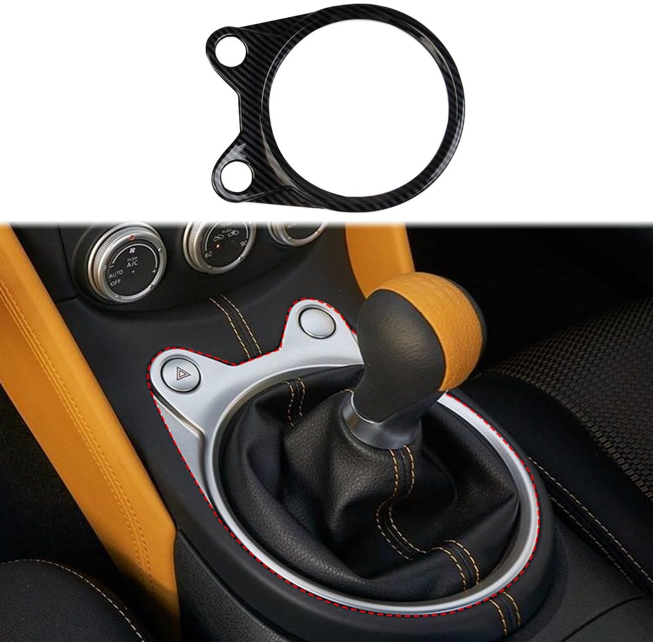 Amazon.com: Fewshaw Carbon Fiber Style Manual Gear Shift Panel Cover ...