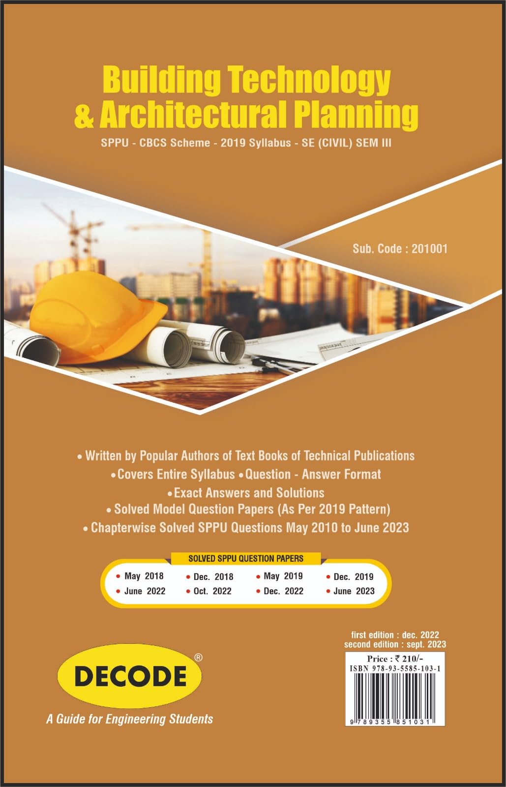 Amazon.in: Buy Building Technology & Architectural Planning for SPPU 20 ...