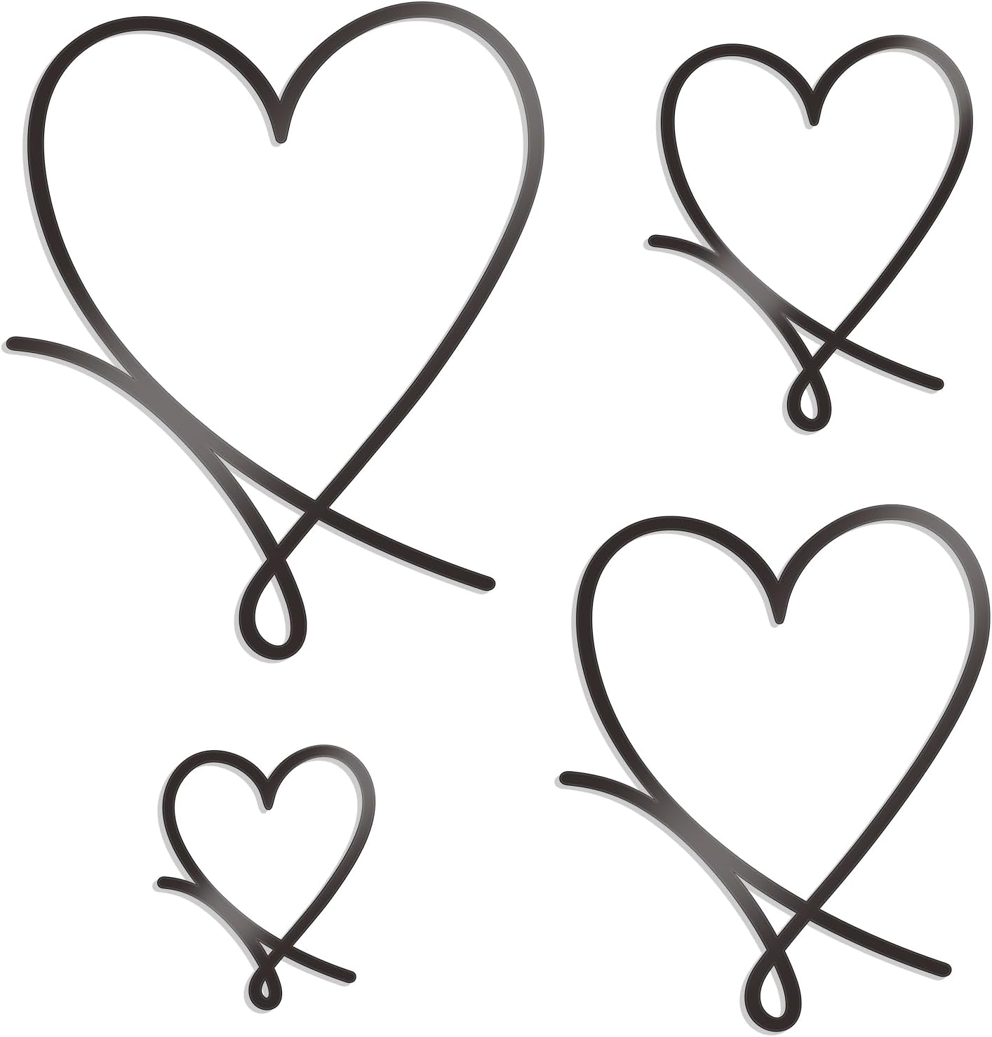 Amazon.com: KOYILTD 4 Pcs Metal Heart Wall Art for Bedroom Modern Love ...