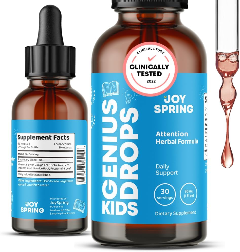 Amazon.com: JoySpring Genius Drops Brain Supplement for Kids - Kids ...