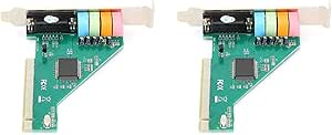 Amazon.com: KTELLTY 2X PCI Sound Card 4.1 Channel Computer Desktop ...
