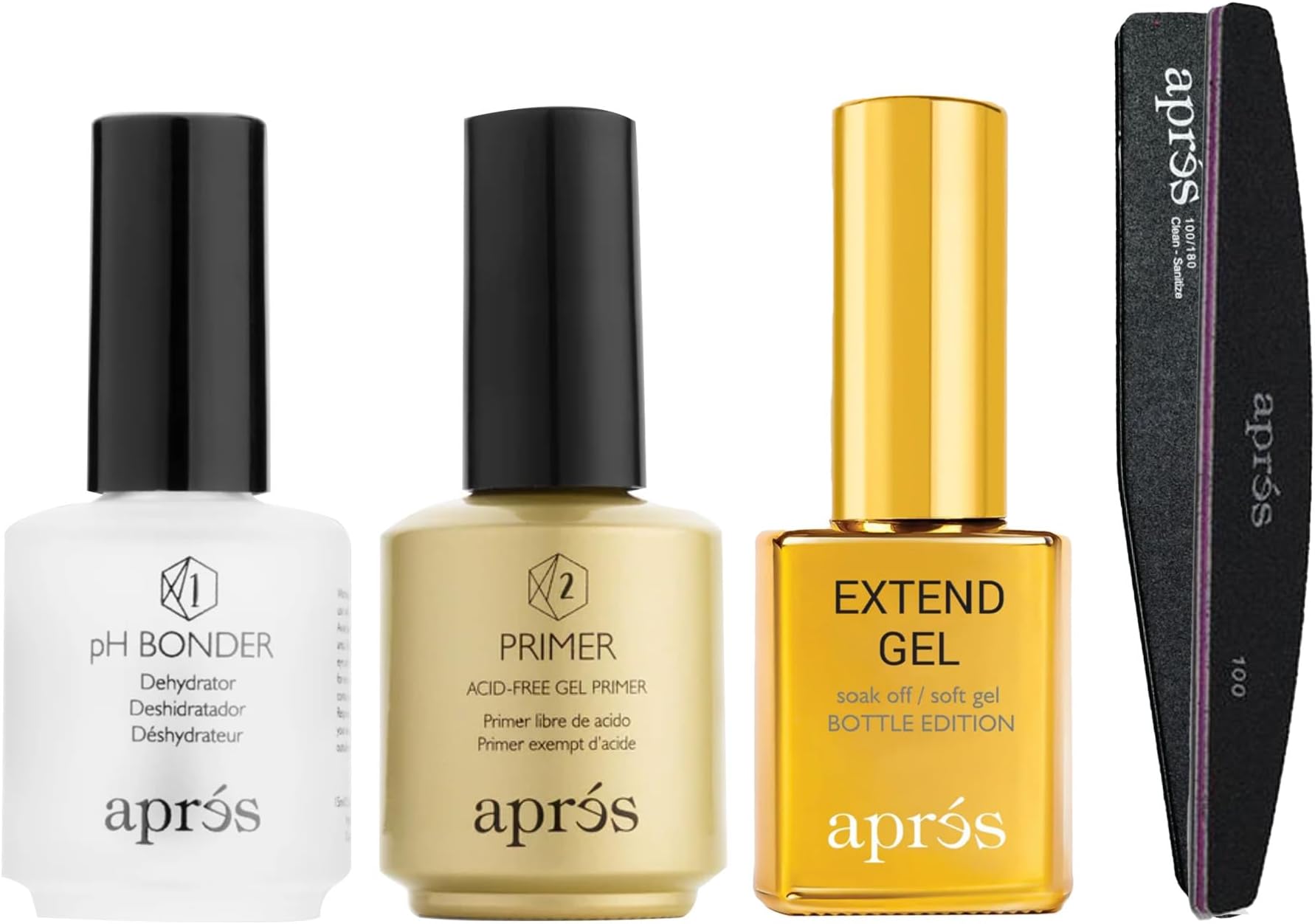 Amazon.com: APRÉS Gel-X Professional Nail Kit - Gold Bottle pH Bonder ...