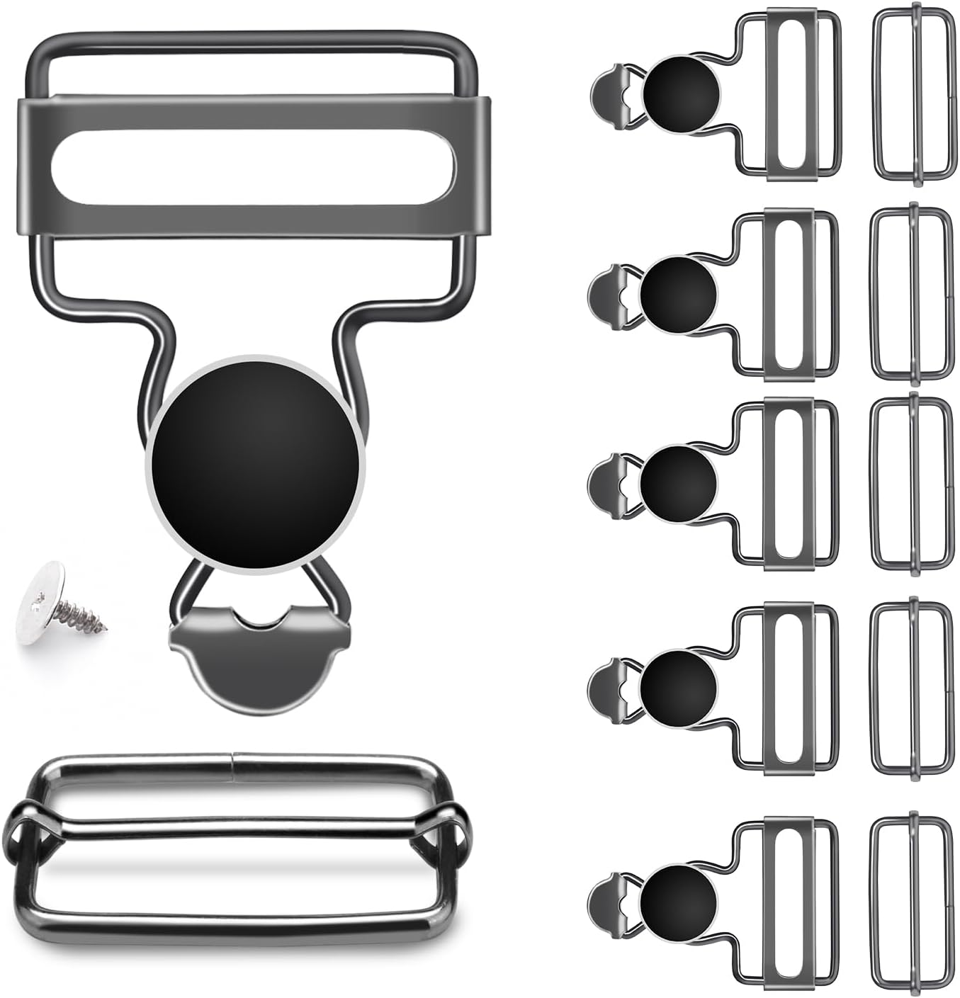 Amazon.com: CooBigo 6Sets 1-1/4 Inch Metal Jeans Buckles, Overalls ...