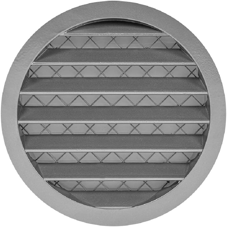 Gray Aluminum 160mm 6” Ventilation Grille Grid Air Vent Cover for Round ...