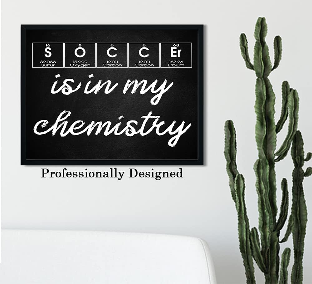 Soccer Is In My Chemistry – Póster periódico de tabla de elementos de ...