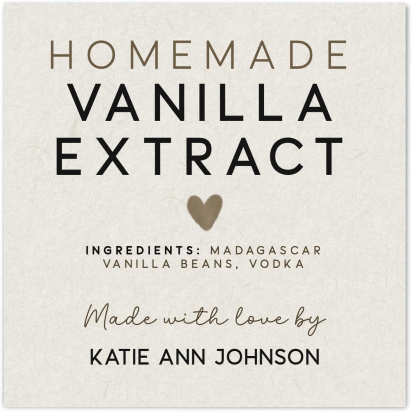 Amazon.com: Personalized Vanilla Extract Labels – Custom 2” Square ...