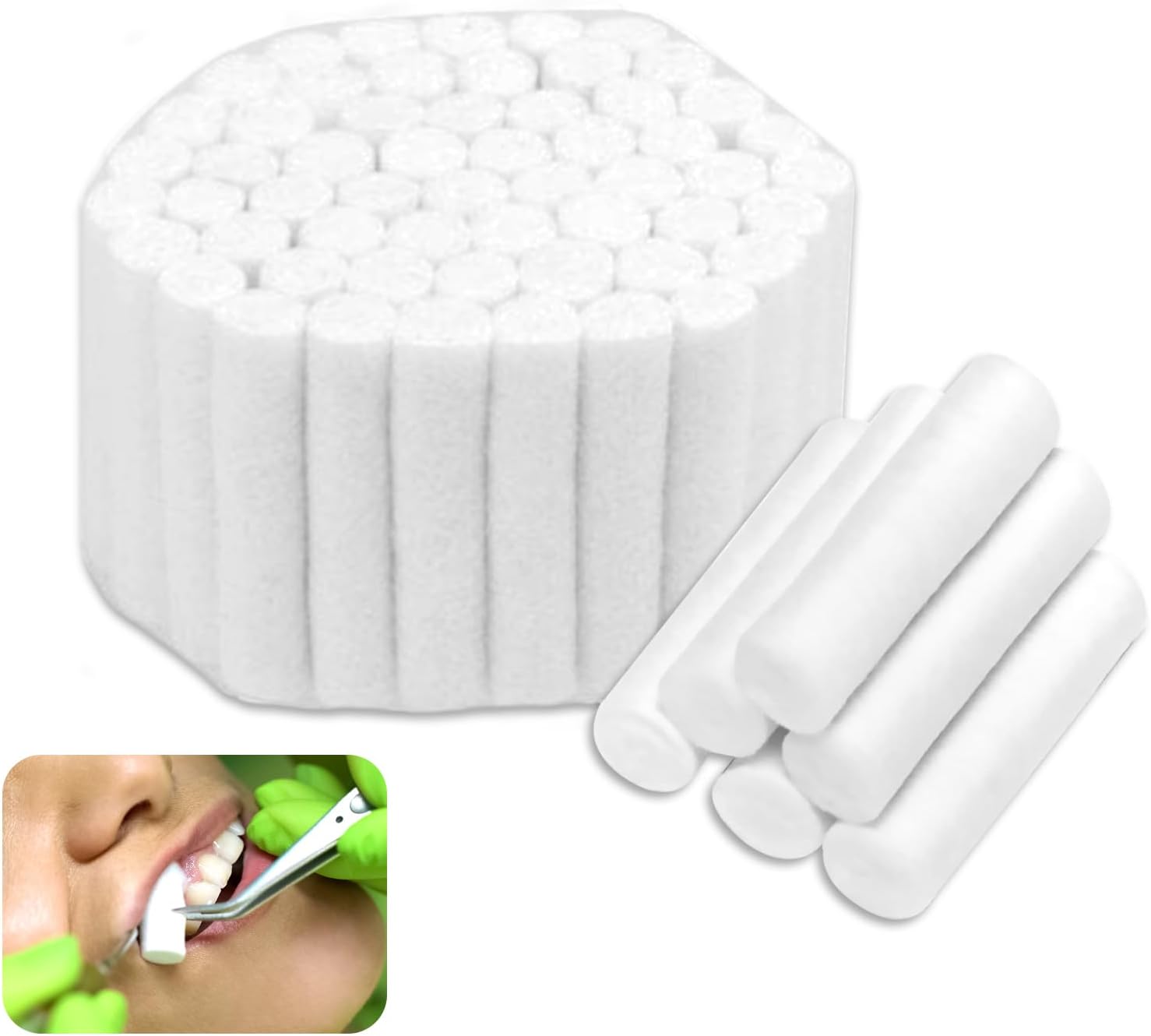 MSKS Dental Cotton Gauge 1-Rolls - 48pcs, Highly Absorbent Dental ...
