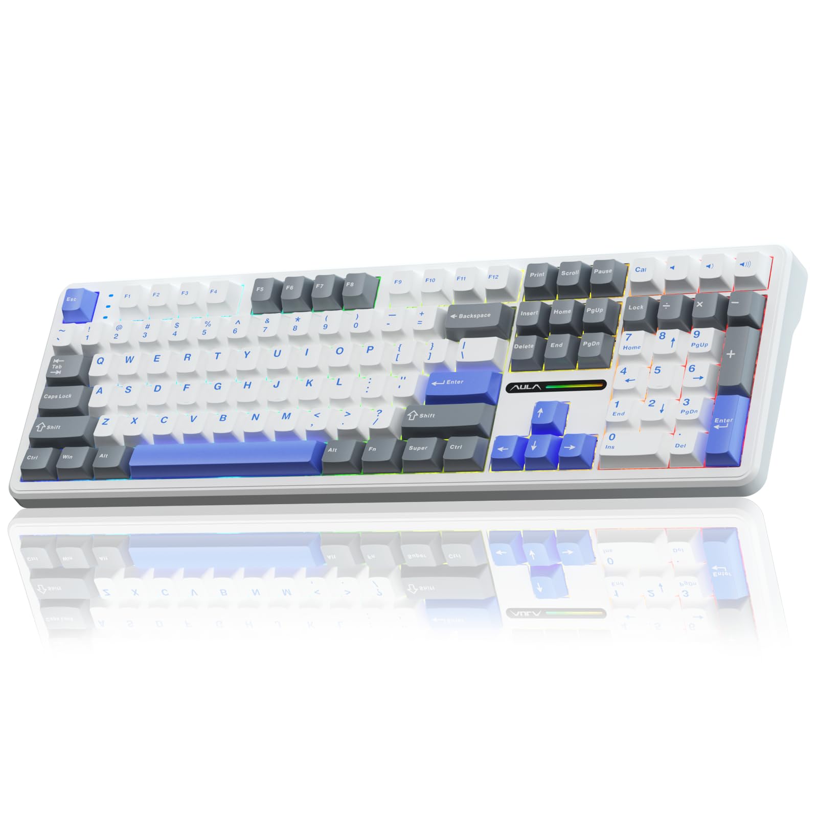 Aulaf108 Wireless Gaming Keyboard Full Size 3 Mode 2 4ghz | Desertcart ...