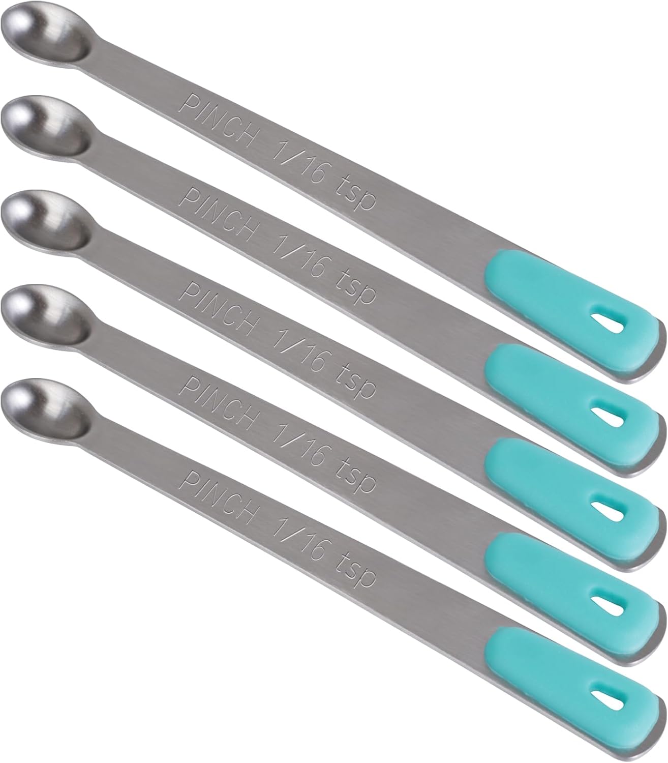 Amazon.com: BERYLER 5PCS 1/16 Single Measuring Spoons with Silicone ...