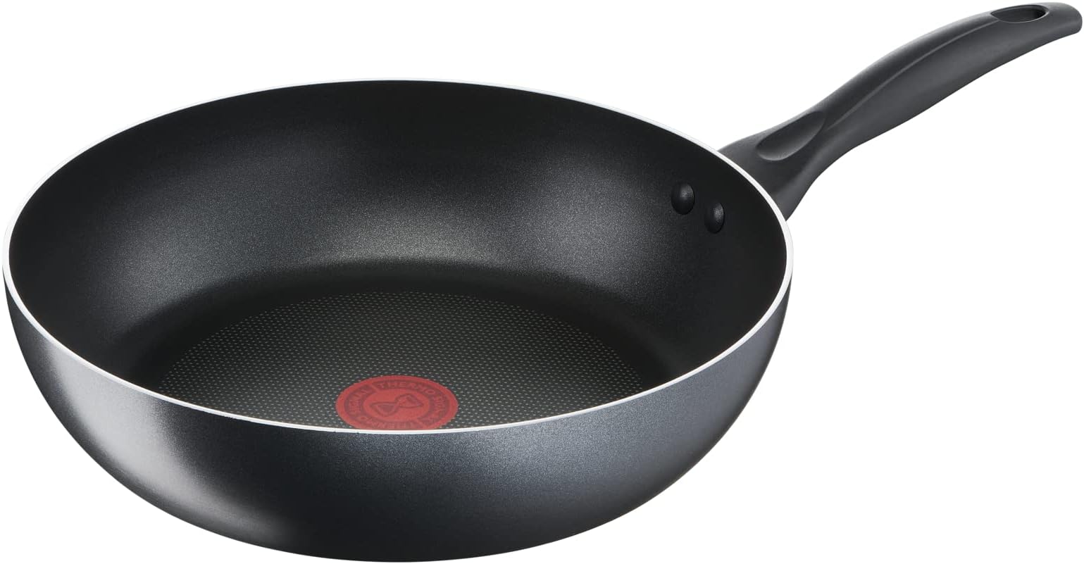 TEFAL Easy Cook & Clean B5541902 Wok Pan 28 cm Non-Stick Suitable for ...
