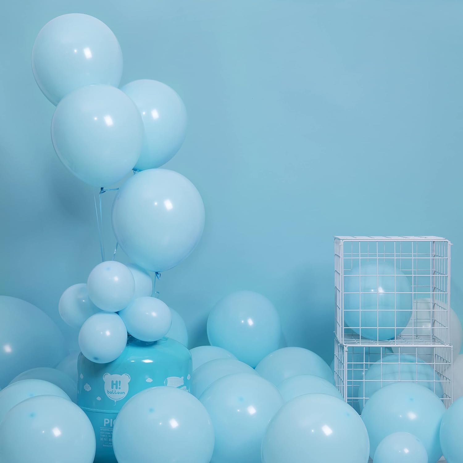 MOMOHOO Arco de globos azul pastel, 120 globos azules de 18125 pulgadas ...