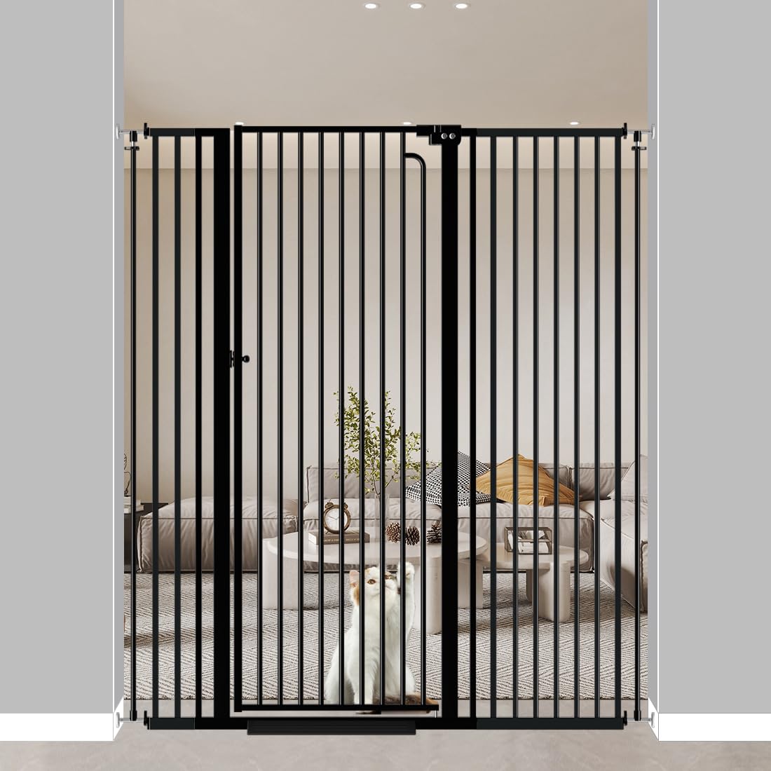 Amazon.com: 57" Extra Tall Cat Gate for Doorways, Pet Gate for Cats ...