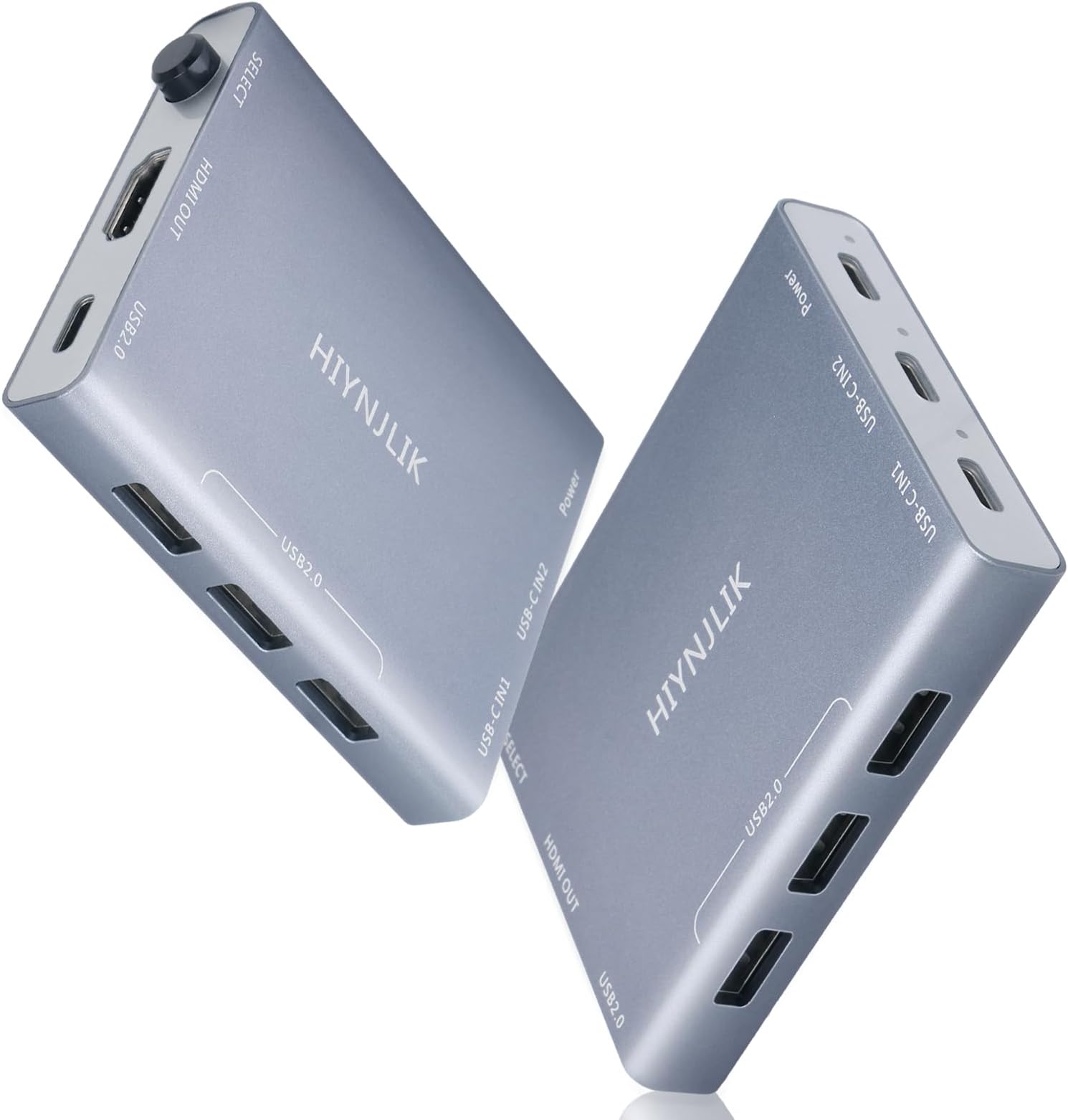 Amazon.com: USB C KVM Switch for 2 Computers Share 1 Monitor,4 USB ...