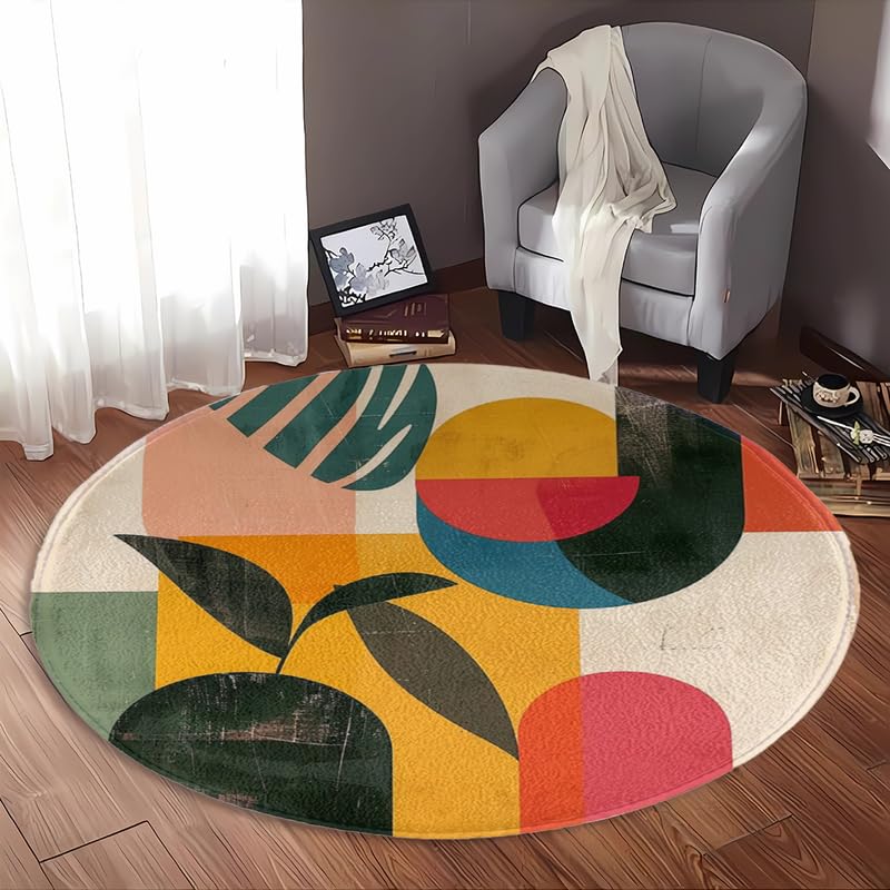 Amazon.com: Washable bohemian round rug small rug suitable for study ...