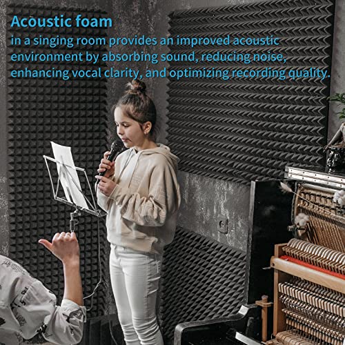 16 Pack Acoustic Foam Panel, 2″ X 12″ X 12″ High-Density Sound Proofing ...