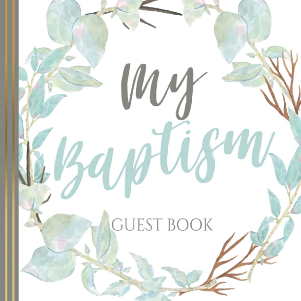 MY BAPTISM GUEST BOOK: baptism guest book | christening | baptism party ...