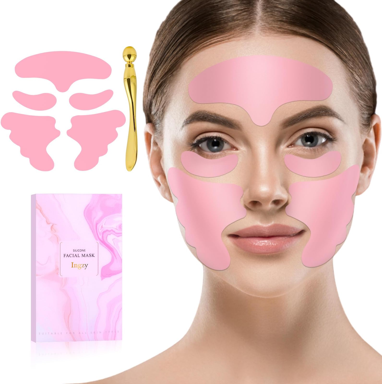 Amazon.com : Ingzy Reusable Silicone Wrinkle Patches Kit, Face ...