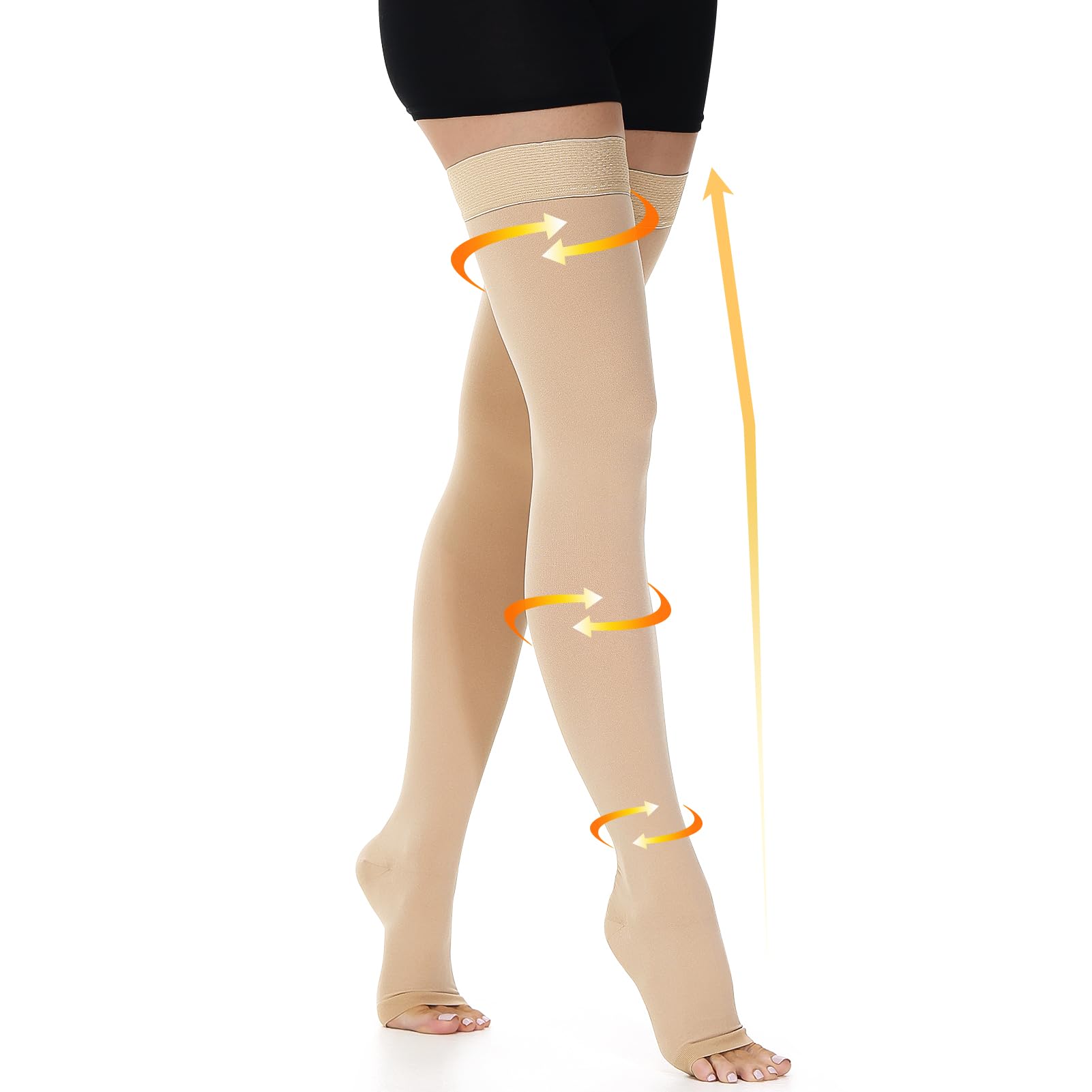 beister 15-20 mmHg Open Toe Medical Compression Stockings for Women Men ...