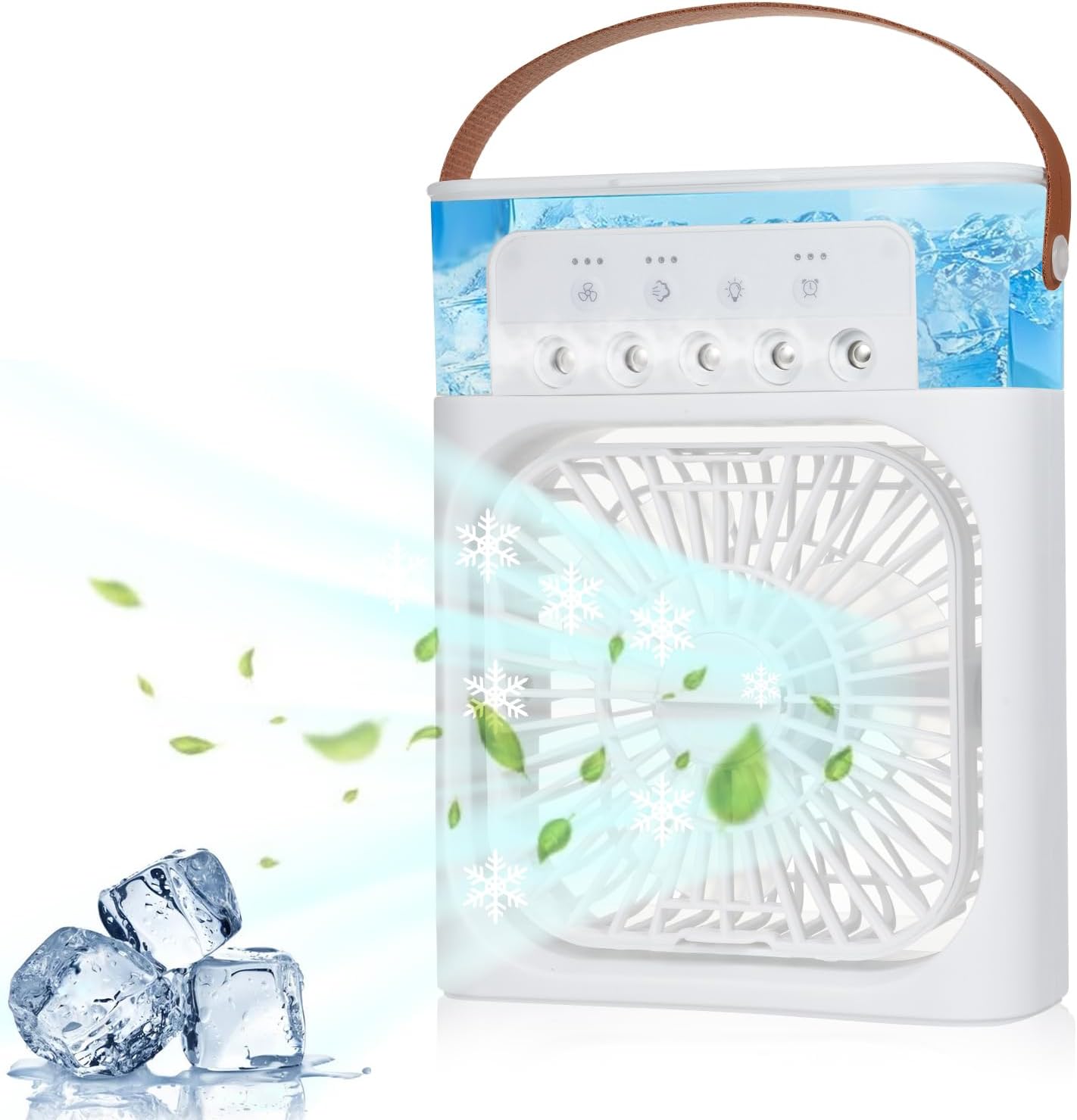 Amazon.com: HUIOP Desktop Cold Fan,Desktop Cold Air Fan Humidifier Mini ...