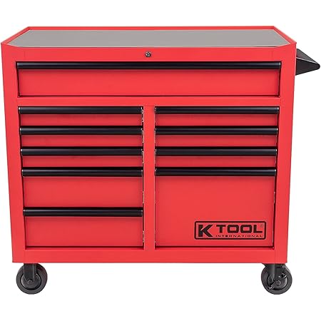 41" Premium 10 Drawer Double Bay 1,000 lb. Tool Box (Matte Red ...
