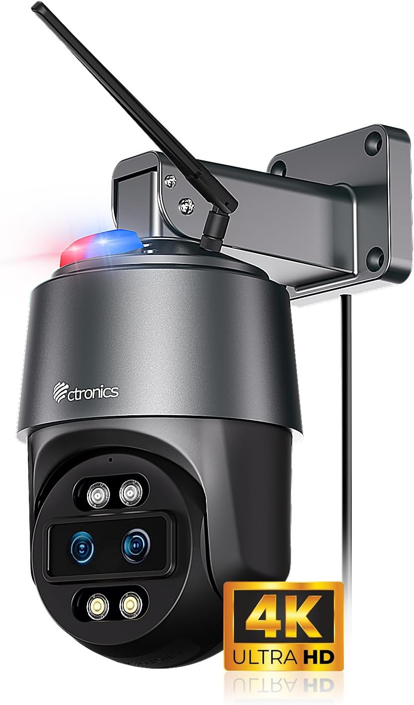 ctronics [10X Hybrid Zoom] 4K Outdoor Security Camera with Dual-Lens ...
