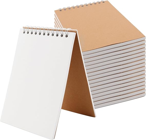 Amazon.com: ZEONHEI 30 Pack A6 Sketch Pads, Top Spiral Bound Sketchbooks, 60 Sheets/120 Pages ...