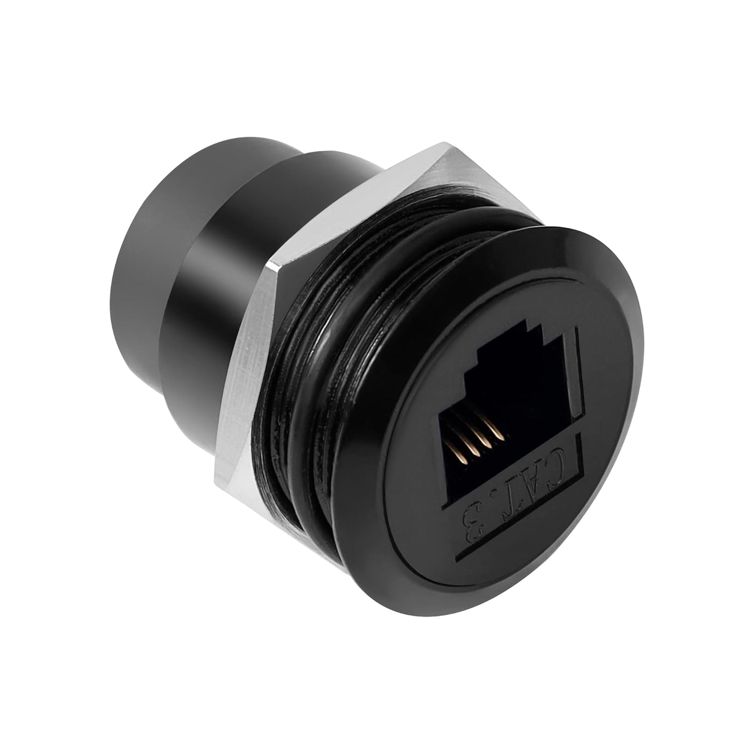 Amazon.com: QIANRENON RJ11 Embedded Threaded Fixed Mount Adapter CAT3 ...