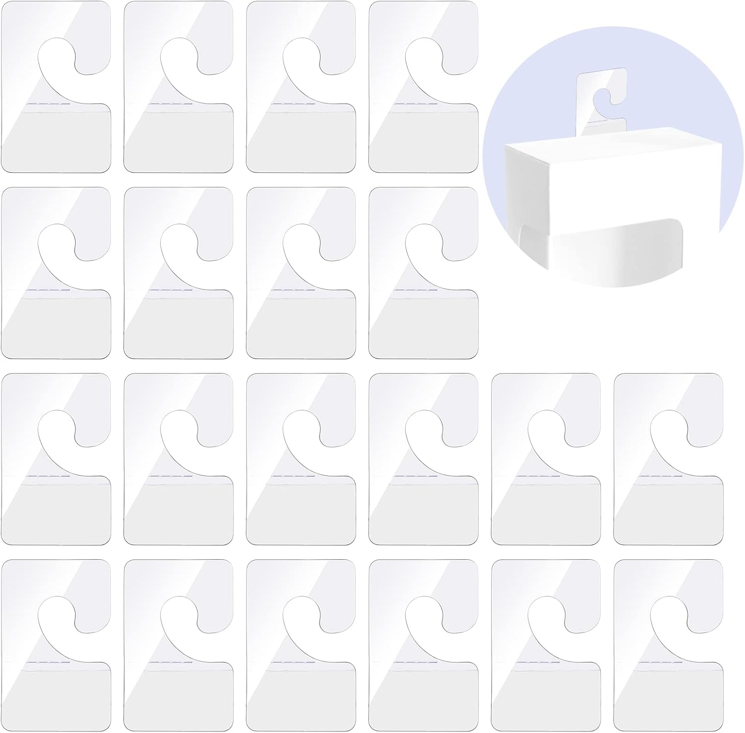Amazon.com : ASTER 200 PCS Clear High-Adhesive Folding Hang Tabs Hooks ...