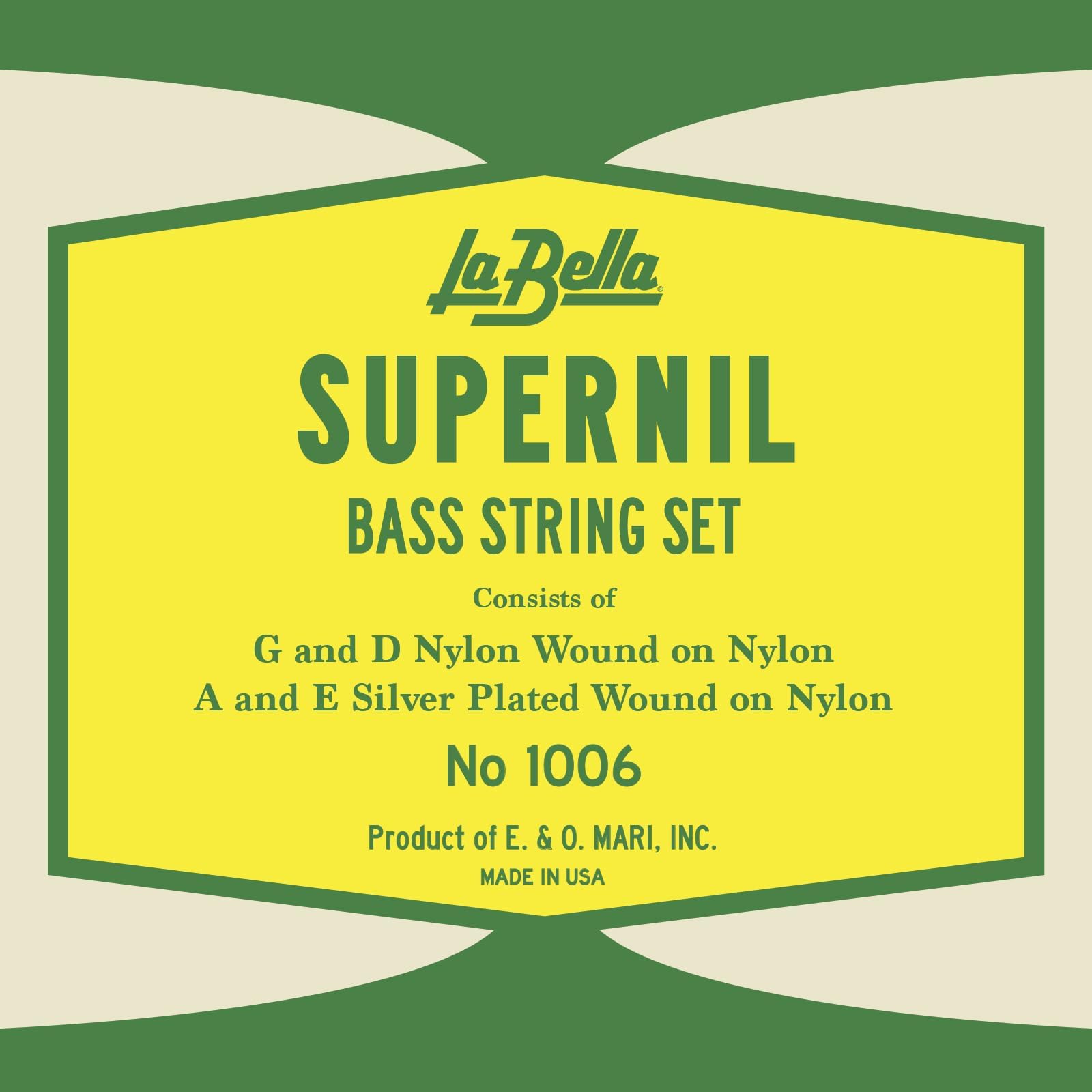 Amazon.com: La Bella 1006 Supernil Bass String Set 1003-624 : Musical ...