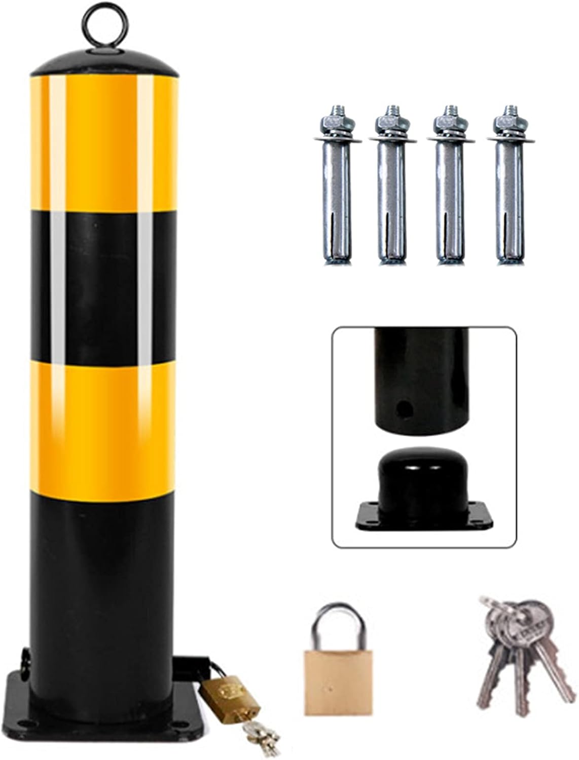 Amazon.com: Parking Space Lock Heavy Duty Key Lockable Parking Barrier ...