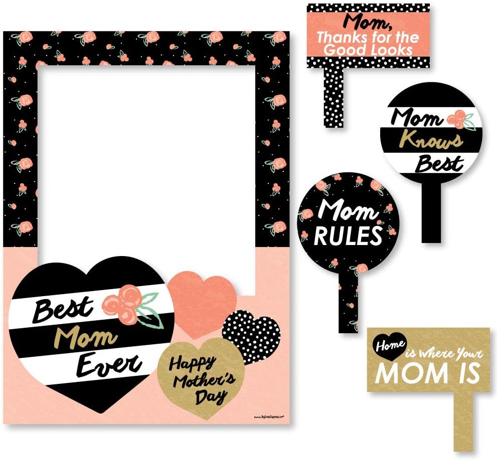 Amazon.com: Big Dot of Happiness Best Mom Ever - Mother's Day Selfie ...