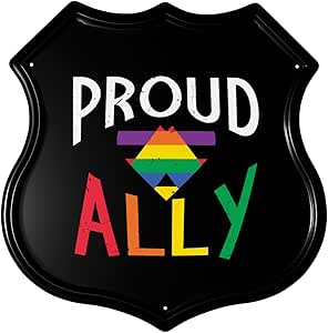 Amazon.com: Pride Month Lgbtq Gay Pride Ally Metal Sign Decor Metal ...