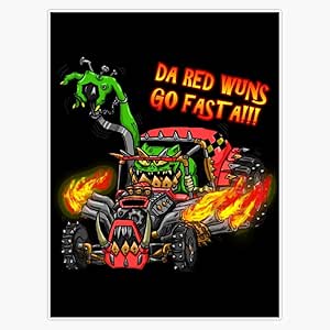 Amazon.com - Orks DA RED WUNZ GO FASTA! Bumper Sticker Window Water ...