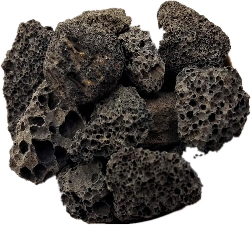Amazon.com: 1.2"-2" Large Black Lava Rocks for Fire Pit Rocks for ...