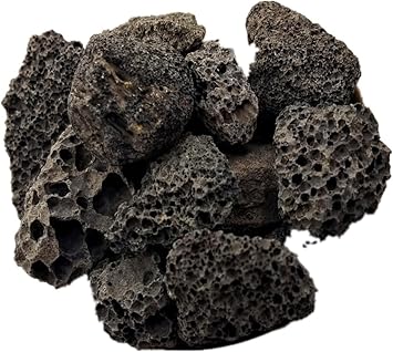 Amazon.com: Black Lava Rock 1.2"-2" Large Volcanic Rocks for Gas ...