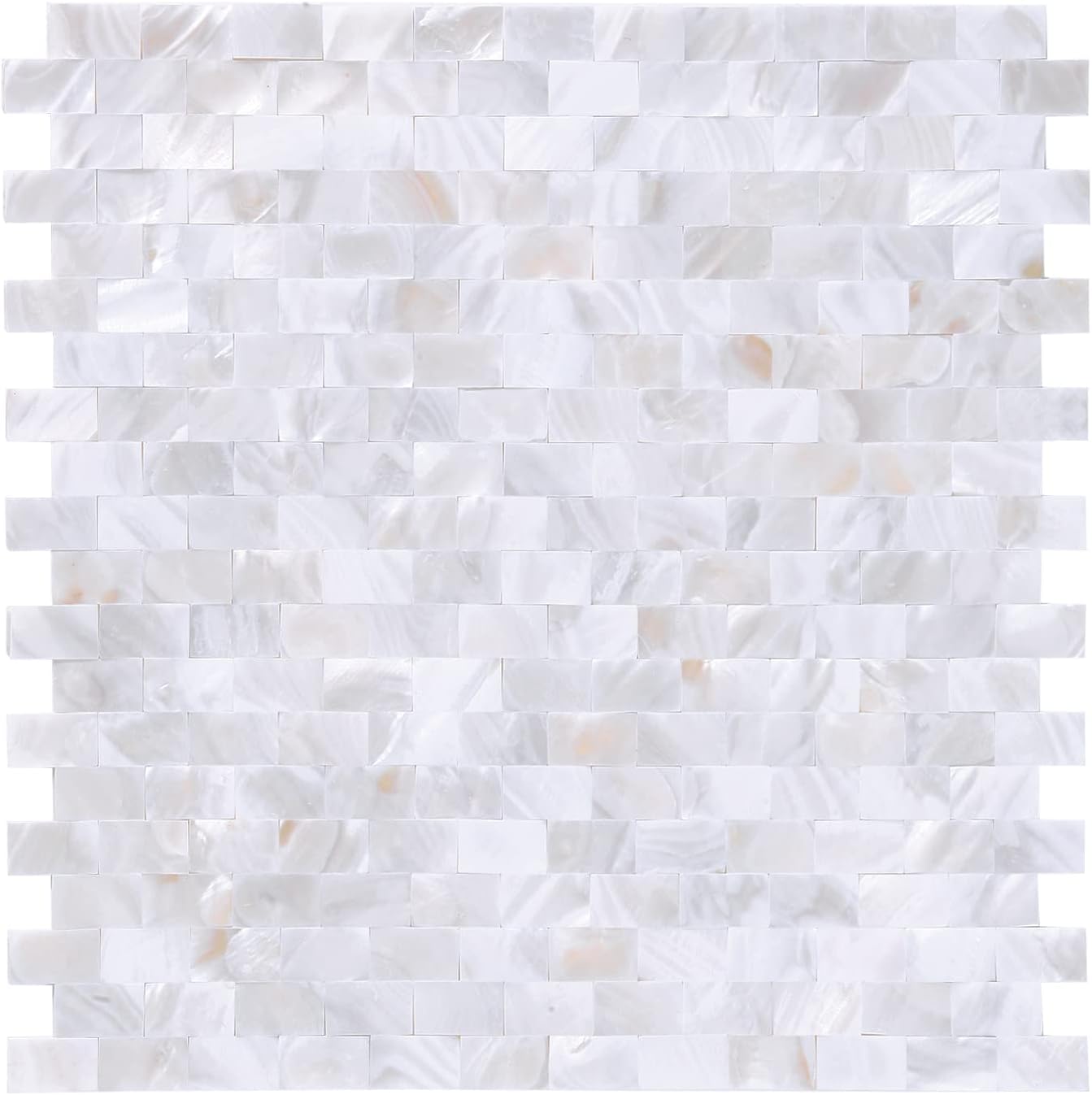Amazon.com: 10 - Sheet Pearl Shells Tile Peel and Stick Backsplash ...