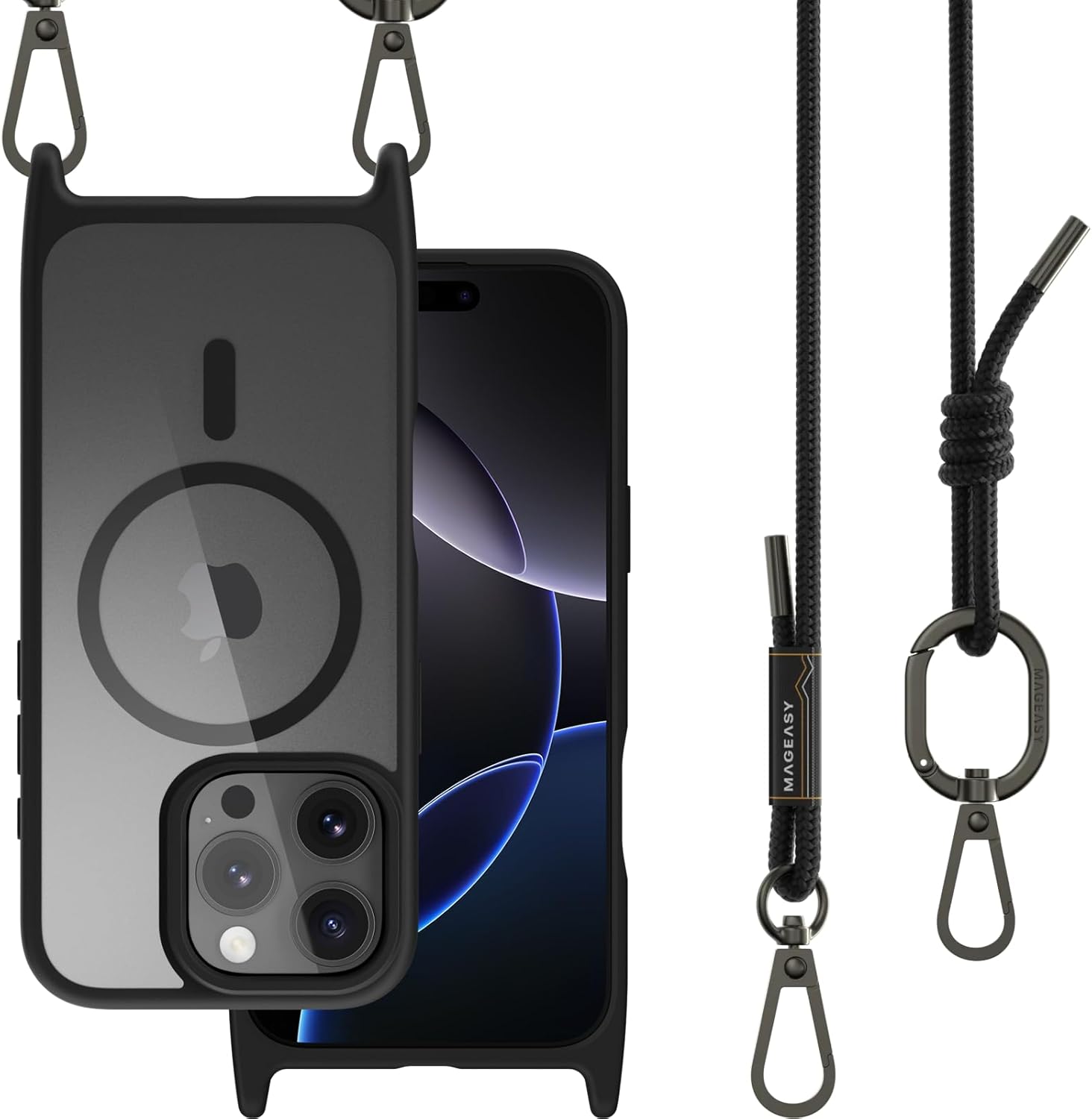 Amazon.com: MAGEASY Case for iPhone 16 Pro 6.3" - Case with Crossbody ...