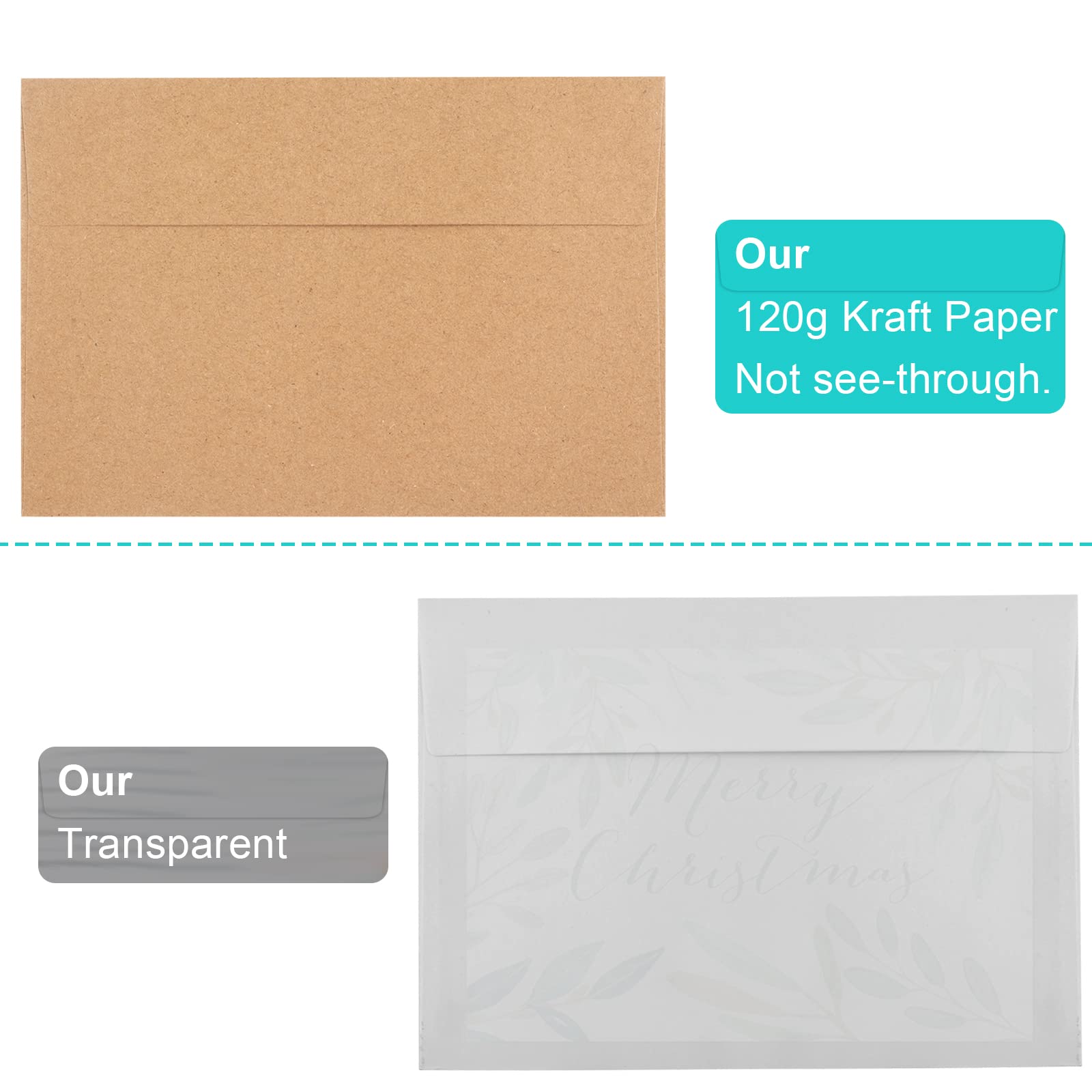 Snapklik.com : 65 Packs A4 Invitation Envelopes, Brown Kraft Envelopes ...